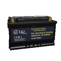 China Starting Lithium 12V 60Ah Lifepo4 Starter Battery 900 Cca High Cranking DIN H6 for sale