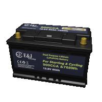 China Starting Lithium 12V 60Ah Lifepo4 Starter Battery 900 Cca High Cranking DIN H6 for sale