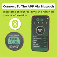 China Real Time DC Shunt Battery Monitor Waterproof 75A SOC Meter With Bluetooth Connectivity APP SOC Track for sale