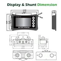 China Lithium Lead Acid Battery Pack Monitor Shunt 500A With For APP History Record Audible Alarm RS485 8-80V for sale