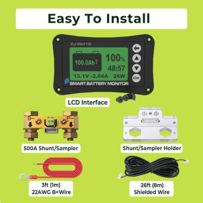 China Smart Shunt High Precision Current Battery Monitor 8-80V LiFePO4 AGM Gel For Battery Pack for sale