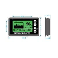 China 500A Smart Shunt Lithium Battery Pack Monitor 0-80V With Current Indicator Display for sale