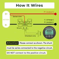 China Smart Battery Monitor With 500A With 3 Meters Cable Quick Connect Shunt CSV Export & Historical Data for sale