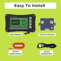 China 12V 24V 48V Smart Shunt Battery Monitor 75A 150A 500A For Solar RV Battery Pack for sale