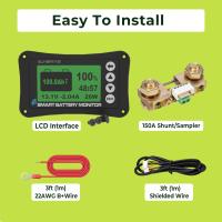China 12V 24V 48V Smart Shunt Battery Monitor 75A 150A 500A For Solar RV Battery Pack for sale