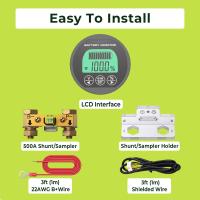China 12V 24V 48V Battery Monitor With 500A Smart Shunt & LCD Screen SoC Gauge For Off Grid Solar System Lithium AGM for sale