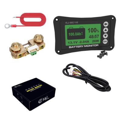 China 150A Real Time Current Shunt Monitor Smart Shunt SOC Voltage Current Ah Tracking Programmable Alarms High Accuracy for sale