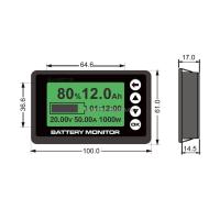 China High Precision 500A LCD Battery Monitor Smart Shunt Digital Indicator For RV for sale