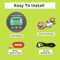 China Smart Shunt LCD Wireless Battery Monitor 6M Shielded Cable Battery Guard For Battery Pack for sale