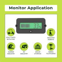 China 12V 24V Battery Monitor LCD Battery Fuel Gauge Battery Monitor For E Bike for sale
