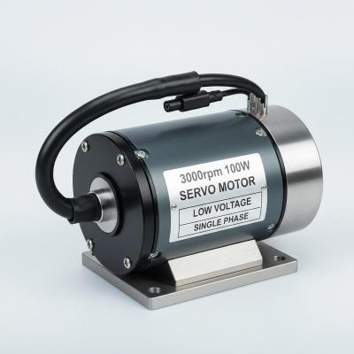 China 3000rpm 100w Servo Motor Low Voltage IP65 Safety Class With Single Phase for sale