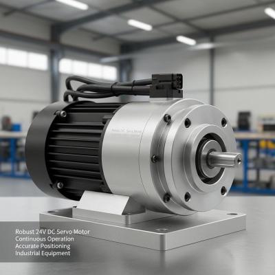 China Robust 24V DC Servo Motor Suitable for Continuous Operation and Accurate Positioning in Industrial Equipment for sale