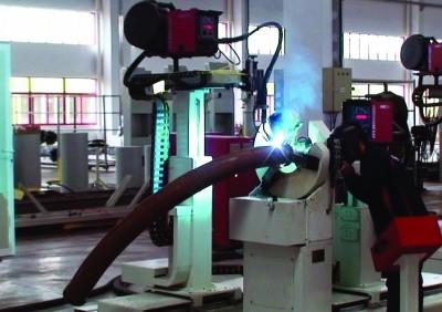 China Bent pipe- Flange automatic welding system for sale