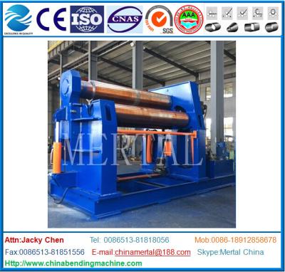 China Heavy duty hydraulic CNC Plate rolling machine 4-roller plate rolling machine for sale