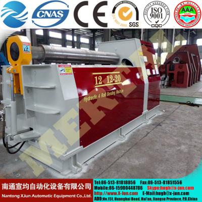 China MCLW12CNC , small hydraulic CNC four roller plate rolling machine for sale