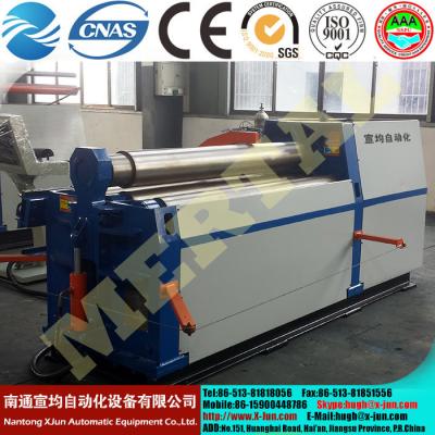 China HOT!MCLW12CNC-3x1000 Rectangular and shaped special CNC four rollers plate rolling machine for sale