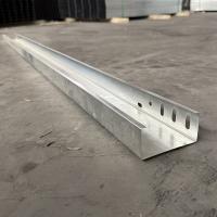 China Hot Dip Galvanized Steel Cable Tray Electric Wire Cable Channel Tray Silvery Color for sale