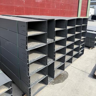 China Fireproof Outdoor Cable Tray Bridge Plastic Enclosed Iron Trough Sprayed For Building Construction for sale