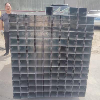 China Trunking Trough Solid Bottom Type Cable Tray Slotted Perforated Bridge Cable Tray for sale