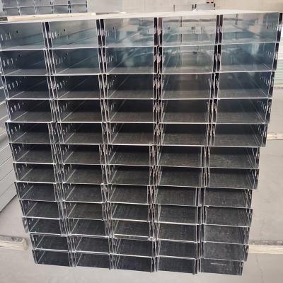 China Steel Galvanized Ventilated Trough Cable Tray Non Standard Customized Spray Plastic Fireproof Trough Bridge for sale