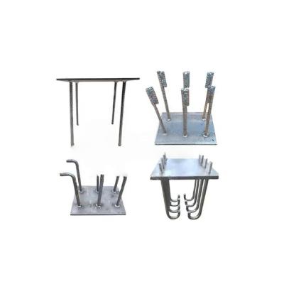 China Galvanized Steel Plate Embed Plate With Headed Studs For Curtain Wall Reinforced Four Claw Welding Stool Fabrication for sale