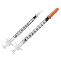 China Medical Grade Disposable Plastic Insulin Injection Syringe Needle With PE Poly Bag for sale