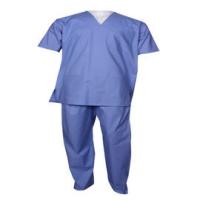 China Surgical Disposable Scrub Suits Hospital Medical With Short Cuff Uniform with packing for sale