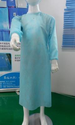 China Flexible Non Woven Isolation Gown Spunbond Polypropylene Material Classic Neck for sale