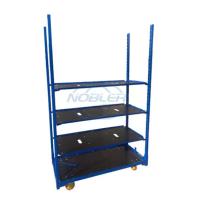 China Galvanized zinc Danish Flower Trolley Shipper Container Racks Shelf Racks for sale