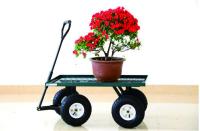 China PP Wheel Danish Flower Trolley Seedling Cart Hot Galvanizing for sale