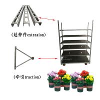 China Greenhouse Light Duty Rolling Dutch Metal Flower Trolleys Hot Galvanized for sale