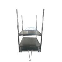 China Metal Plate TB Danish Flower Trolley With Heavy Duty Tpr Wheel for sale