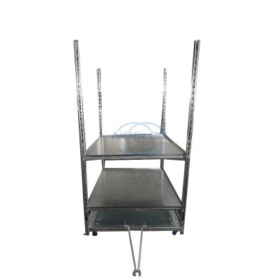 China Metal Plate TB Danish Flower Trolley With Heavy Duty Tpr Wheel for sale