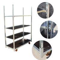 China Greenhouse Rolling Plywood Dutch Flower Trolley Standard Container 1350mm for sale
