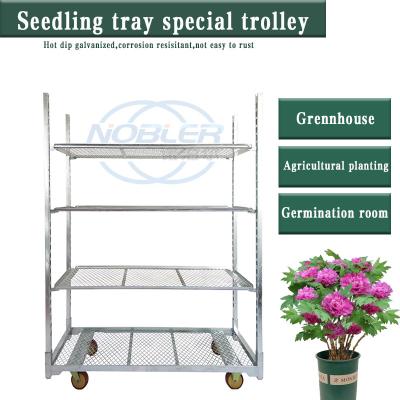 China Electrolytic Finishing Danish Cart Shelf 1.8*1800mm Post With Brake 125mm Wheel for sale