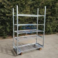 China Rubber Wheels Danish Flower Trolley Metal Sheet Layer Waterproof and Durable for Easy Transport for sale
