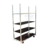 China Flower Logistics Turnover Standard Danish Container Flower Trolley Plywood Material for sale
