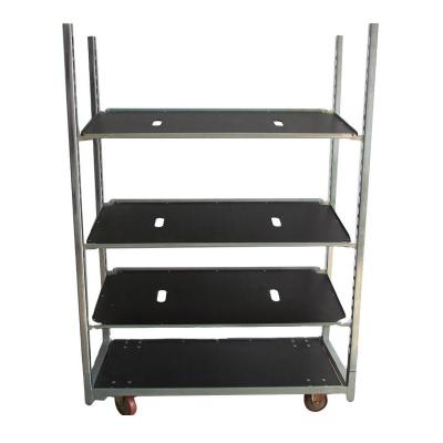 China Danish Flower Trolley Cc Plant Rack With Wheels Flower Transport Trolley for sale