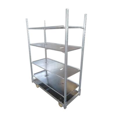 China Folding Danish Flower Trolley 2 Directional Rubber Wheel Push And Pull Type for sale