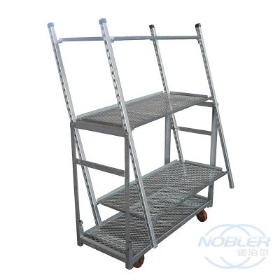 China Greenhouse Garden Dc Container Transport Dutch Danish Flower Trolley Nursery Cart for sale