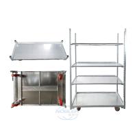 China Rubber Wheels Danish Flower Trolley Polywood Layer and Brake for Stable Transport for sale