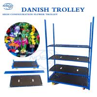 China 1350*565*1900mm Metal Dutch Flower Trolley Four Wheels for Greenhouse Garden Farm for sale