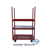 China Greenhouse Pull Net Q235 PP Wheel CC Danish Plant Trolley for sale