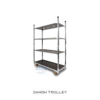 China Standard Container Plywood Flower Logistics Flow Trolley Conventional PP Wheel Cold Galvanized Installation Is Convenien for sale