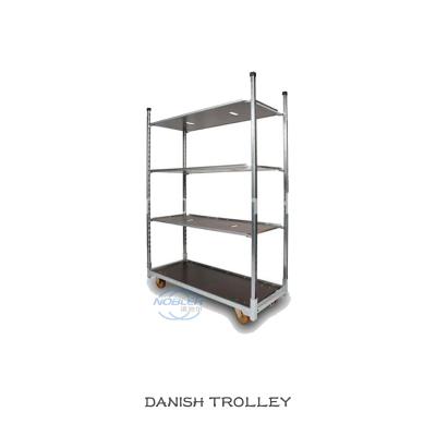 China Standard Container Plywood Flower Logistics Flow Trolley Conventional PP Wheel Cold Galvanized Installation Is Convenien for sale