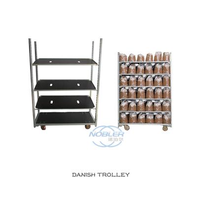 China Standard Container Flower Logistics Turnover Truck Nylon Wheel Bearing Strong Cold Galvanized for sale