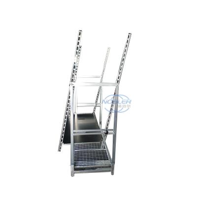 China Flower Logistics Turnover Good Helper Standard Danish Container Plywood Material Flower Trolley for sale