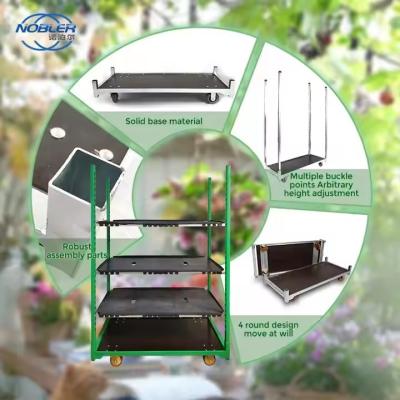 China Multifunctional Powder Coated Danish Flower Trolley For Shopping for sale