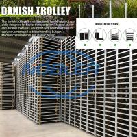 China Corrosion Resistance Danish Trolly Not Easy To Rust Four Wheel Rolling for sale