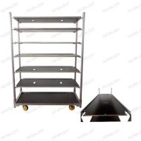 China Smooth Flower Transport Metal Dutch Flower Trolley Pp Wheels 1350*565*1900cm for sale